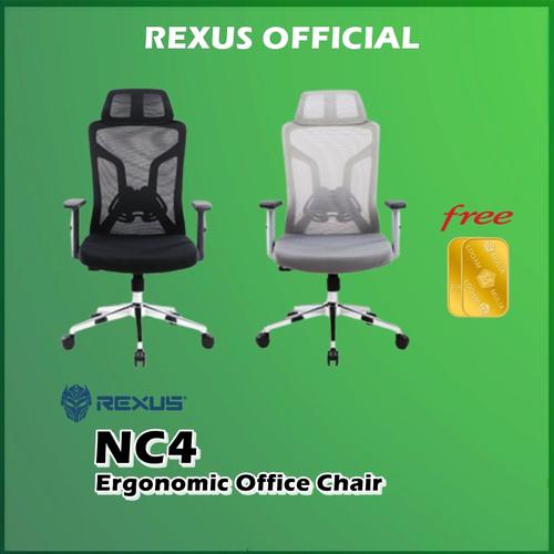 Promo Rexus NC4 Ergonomic Office Chair Kursi Kantor NC-4 Adjustable ...