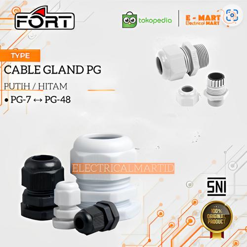 Jual Kabel Gland PG-25 Konektor Cable Glend Hitam Putih Plastik PG 25 ...