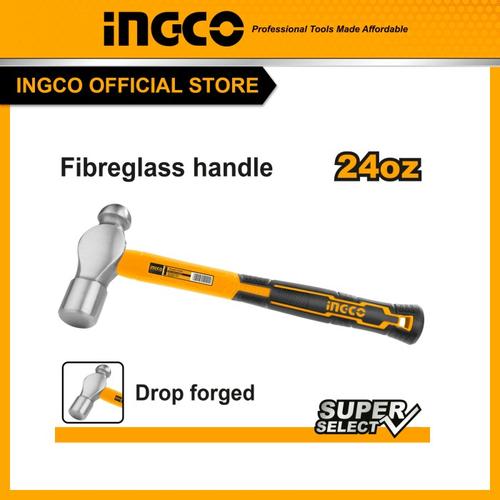 Jual INGCO HBPH88024 PALU BULAT GAGANG FIBER 24OZ BALLPOINT HAMMER 24OZ ...