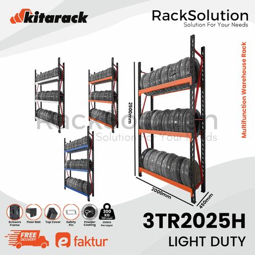 Jual KITARACK Tire Rack 3TR2025 Hitam Rak Ban Motor Mobil 300KG Rak ...