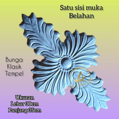Jual ornamen pagar besi klasik motif bunga tempel klasik satu muka ...
