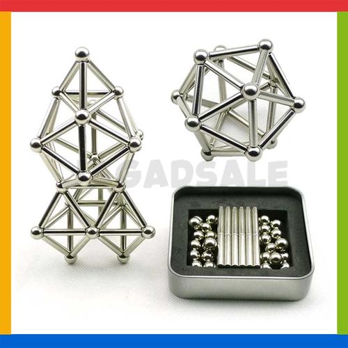 Jual Mainan Magnet Steel Metalic Magnetic Stick Bucky Balls Magnetik ...