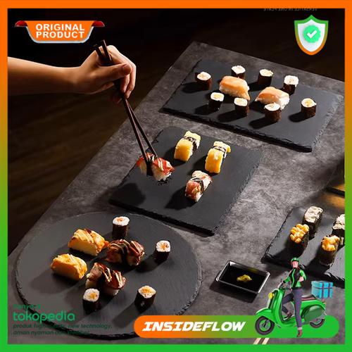 Jual Piring Saji Batu Natural Alas Sushi Steak BBQ Hot Plate Steak ...