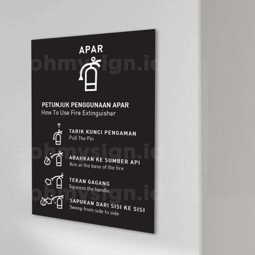Jual Sign Board Akrilik Petunjuk Apar Modern Signage Acrylic Terbaru ...
