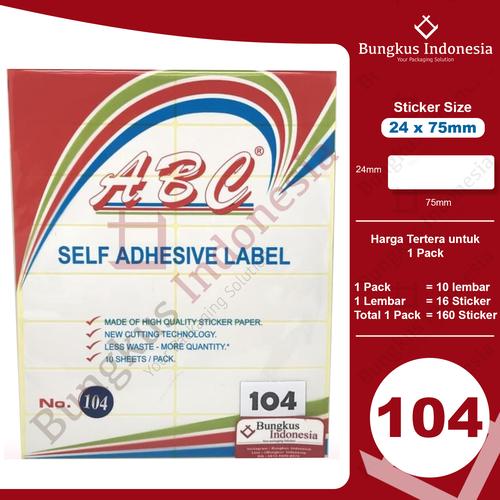 Jual Stiker Label ABC No 104 ( self adhesive label ) / label undangan ...