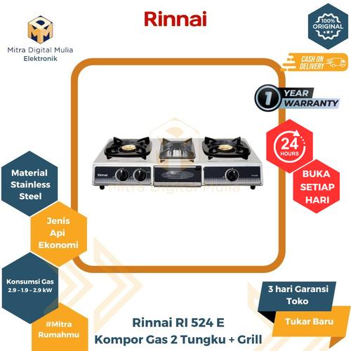 Promo Rinnai RI 524 E Kompor Gas dengan Grill [ 2 Tungku ] Cicil 0% 3x ...