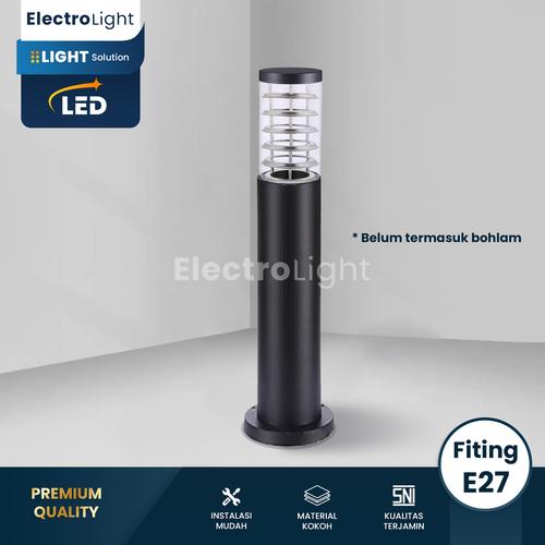 Jual Lampu taman stand tinggi 80cm minimalis fiting E27 outdoor waterproof pilar bulat tabung ...