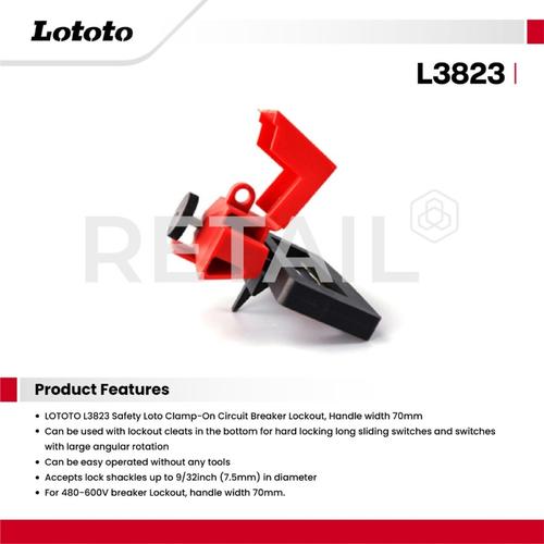 Jual LOTOTO Safety LOTO Clamp-On Circuit Breaker Lockout, Handle 70mm ...