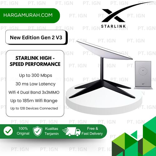 Jual STARLINK Standard Internet Kit G2 V3 Satellite Antenna & WiFi ...