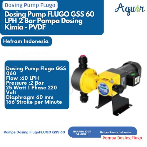 Promo Dosing Pump FLUGO GSS 60 LPH 2 Bar Pompa Dosing Kimia - PVDF ...