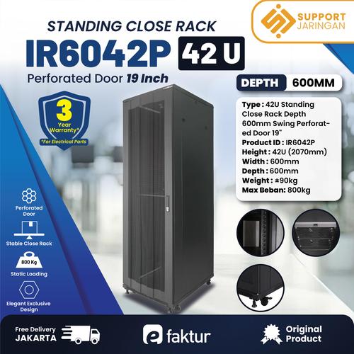 Jual Rack Server IR6042P Close Rack 42U INDORACK Depth 600mm Perforated ...