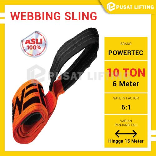 Jual Webbing Sling 10 Ton 6 Meter POWERTEC Sling Belt Double Ply ...