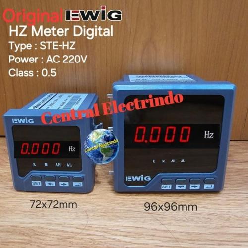 Jual HZ Meter Digital Type STE-HZ 1 Baris Indicator AC 220V Class 0.5 ...