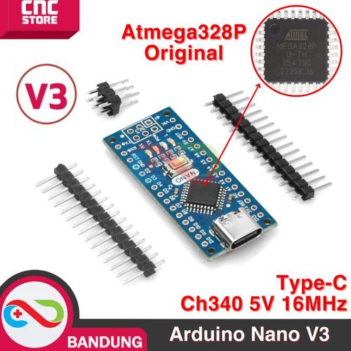 Jual ARDUINO NANO V3 ATMEGA328P CH340G 5V BOARD TYPE-C - Jakarta Pusat - lahansotre | Tokopedia