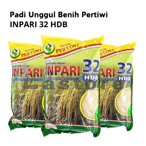 Jual Benih Padi Sawah Unggul INPARI 32 HDB 5kg Bersertifikat Benih Pertiwi - Kab. Tangerang ...