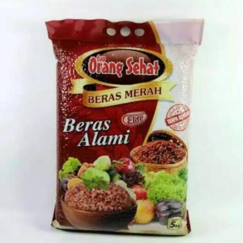 Jual Beras Merah Organik Cap Orang Sehat Kemasan 5kg. ED JUNI 2025 ...