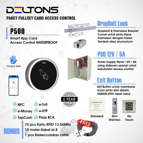 Promo Paket Smart Access Door Lock Control Pintu Akses Dropbolt Deltons P500 TTLock App ...