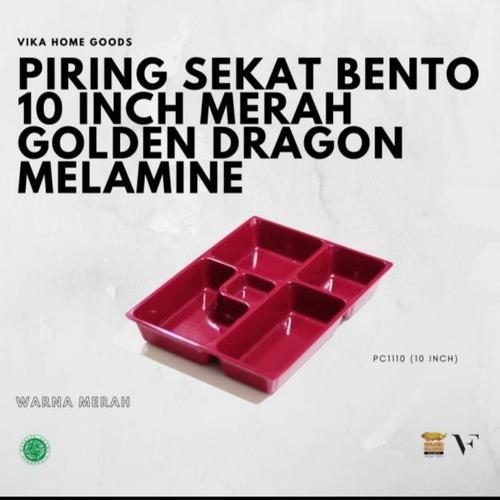 Jual ANN Piring Sekat 5 Melamin Bento 10" Isi Bento Set Bento Box Dragon PC1110 - Jakarta Barat ...