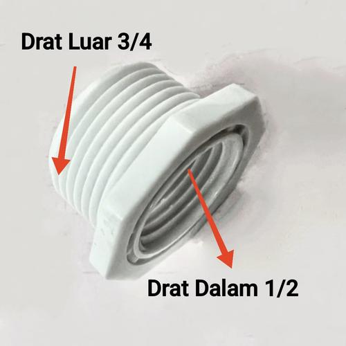 Jual Verloop Verlop Drat PVC Reducer Drat BlockSock BlokSok Sambungan ...