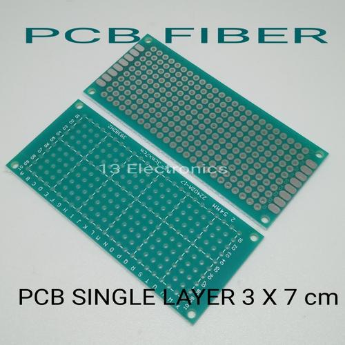 Jual PCB lubang 3x7cm single layer pcb FR4 hijau prototype pcb titik ...
