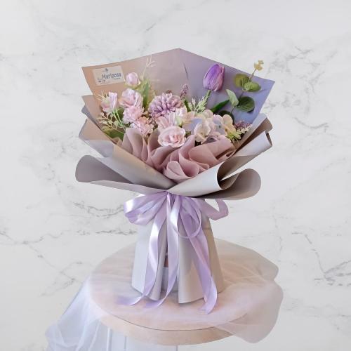 Jual Buket Bunga Artificial Flower Hydrangea Tulip Pastel Premium ...