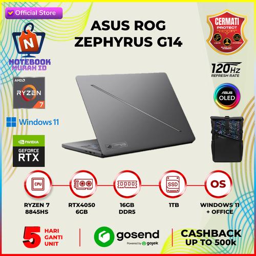 Promo Asus ROG Zephyrus G14 Oled GA403UU Ryzen 7 8845HS RTX4050 6GB Ram ...