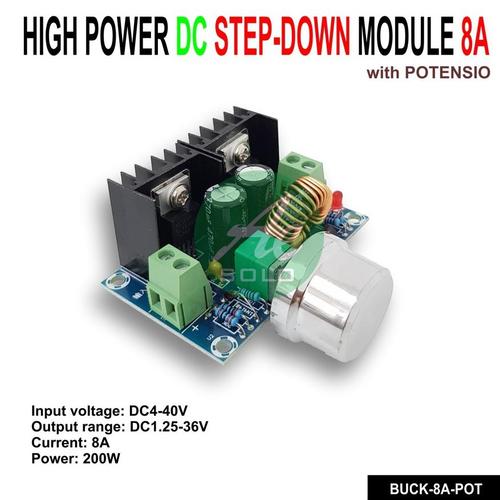 Jual XL4016 DC Step Down Buck Module 8A with Switch Potentiometer - Kab ...