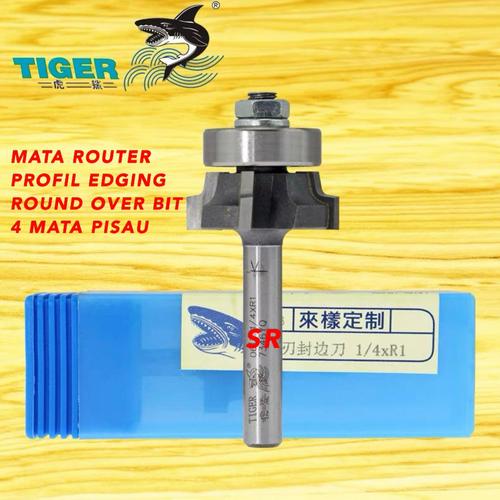 Jual Mata Router/ Profil Edging 4 Mata Pisau/ Round Over Bits TIGER - 1 ...