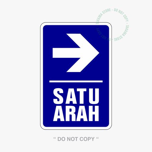 Jual Rambu penunjuk jalan satu arah ukuran 20cm x 30cm plat alumunium ...
