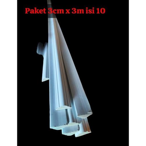 Jual readyy Lis dinding tempel molding 3CM (10PCS) /3 meter dan panjang ...