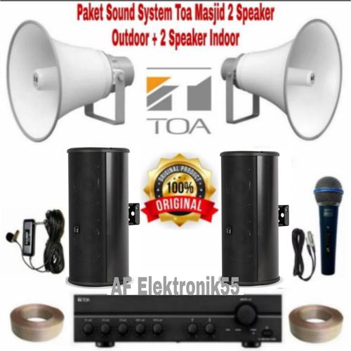 Jual Paket Sound System Toa Masjid 2 Unit Speaker Outdoor+2 Speaker ...