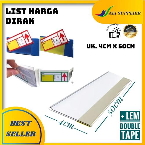 Jual LABEL HARGA DIRAK DENGAN LEM / PRICE RAIL / LABEL JEPIT / PRICE ...