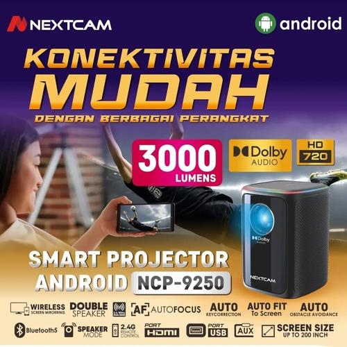 Promo Proyektor android NCP-9250 smart projector mirroring dolby ...
