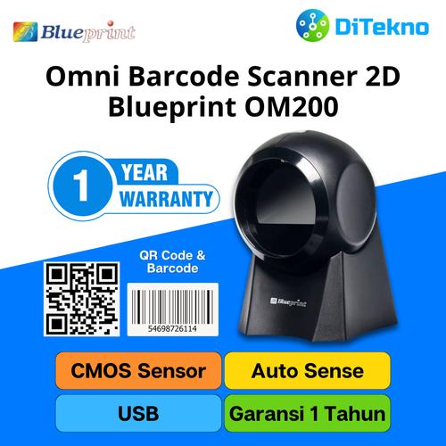 Jual 2D Omni Barcode Scanner Blueprint BP-OM200 / USB / Barcode + QR ...