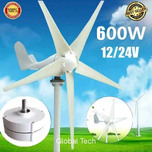 Jual Generator Pembangkit Listrik Tenaga Angin Bayu PLTB 600W Wind ...