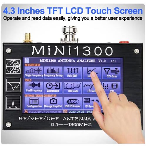Jual Original Mini1300 0.1-1300MHz HF VHF UHF Antenna Analyzer Vector ...