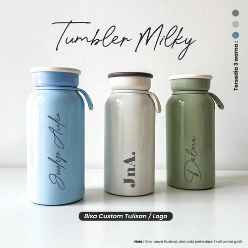 Promo Tumbler Milky Custom Nama Tumblr Stainless Grafir Logo Botol ...