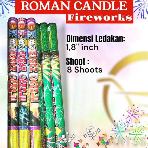 Jual kembang api Roman Candle dimensi 1,8" - 8 shoot - Kota Denpasar ...