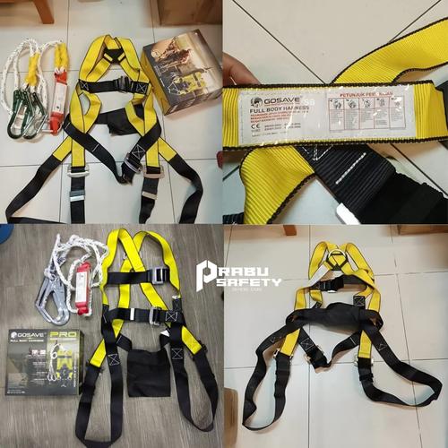 Jual Full Body Harness Double Big Hook Lanyard Merk Gosave Pro - Safety Harness Gosave Pro ...