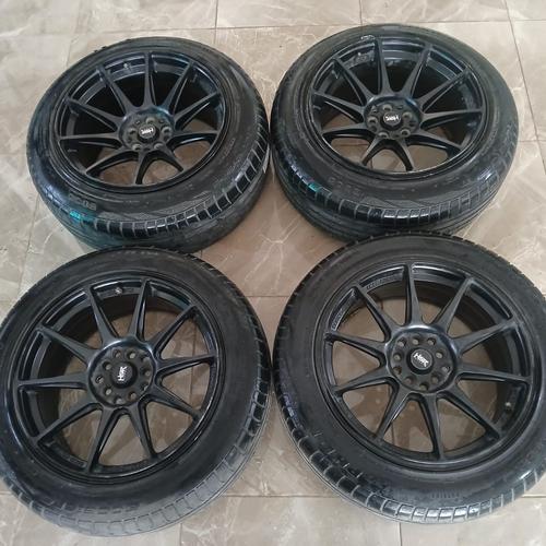 Jual Velg Mobil Bekas HSR SHINJUKU Ring 17 plus ban lebar 7,5_9 baud 5x100 5x114 kondisi bekas ...