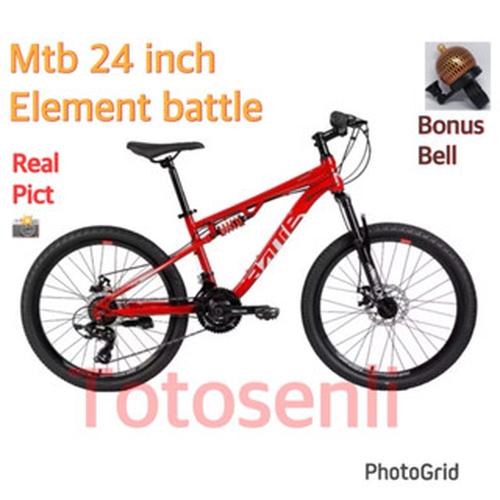 Jual SEPEDA GUNUNG 24 inch ELEMENT BATTLE FULLSUS / mtb 24 inch battle ...