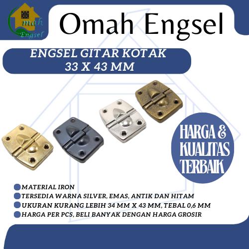 Jual Engsel gitar kotak 33x43 mm SP.EGKo Engsel koper Hardcase koper ...