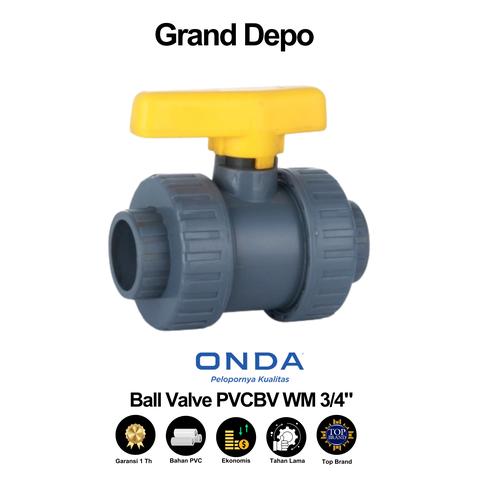 Jual Ball Valve PVCBV WM 3/4" Onda / Stop Kran Air Onda - Kota ...