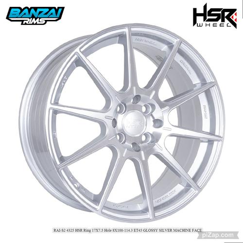 Jual Velg Mobil Racing HSR RAI-S2 Model Jari Jari Ring 17 Lebar 7.5 Inch Hole 8 Pcd 4x100-4x114 ...