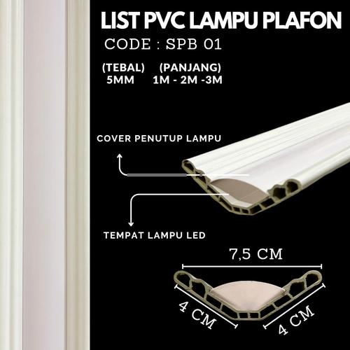 Promo List Lampu Plafon PVC/ List Gold/ List Lampu LED Termurah - SPB01 ...