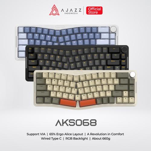 Jual Ajazz AKS068 Alice Layout 68 Keys VIA Mechanical Keyboard Wired ...