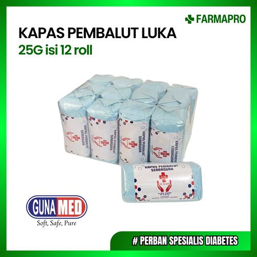 Jual GUNAMED Kapas Putih 25g / Kapas Pembalut / Kapas Medis Peralatan ...