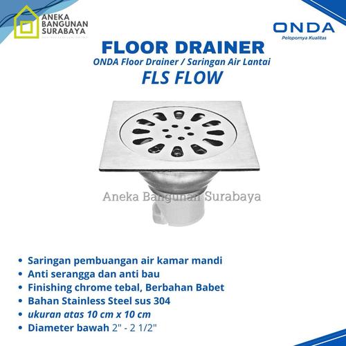 Jual Afur ONDA FLS Flow | floor drainer stainless saringan pembuangan ...