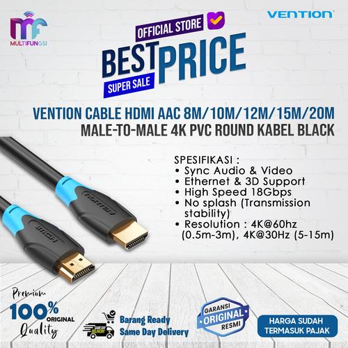 Promo Vention Cable HDMI AAC 8M/10M/12M/15M/20M Male-to-Male 4K PVC ...