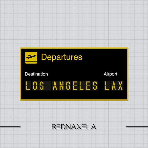 Jual Stiker Vinyl Airport Sign LAX Los Angeles Departures Stiker Koper ...